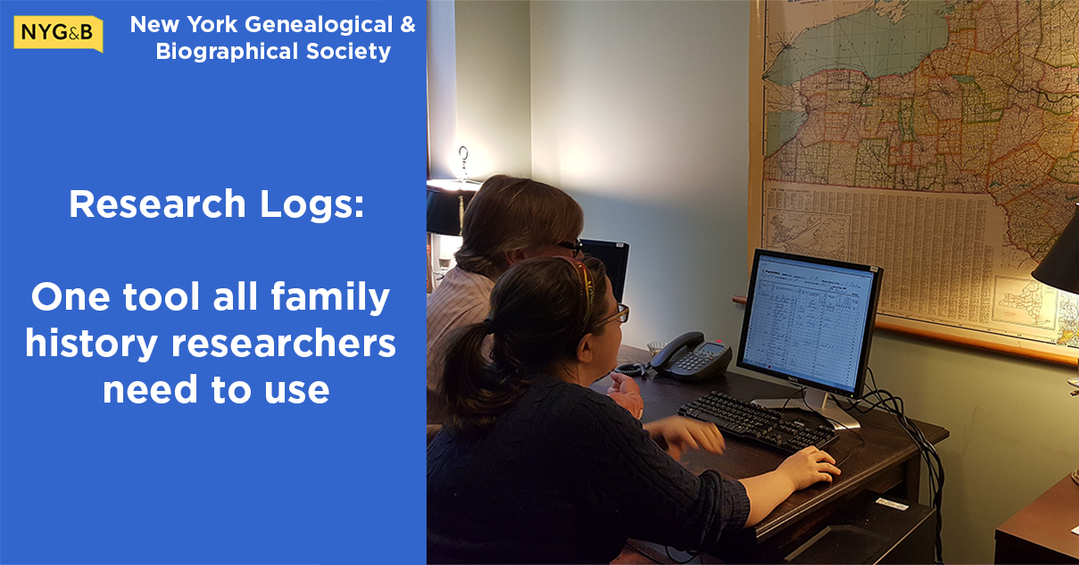 Essential Methods: Research Logs | New York Genealogical & Biographical ...